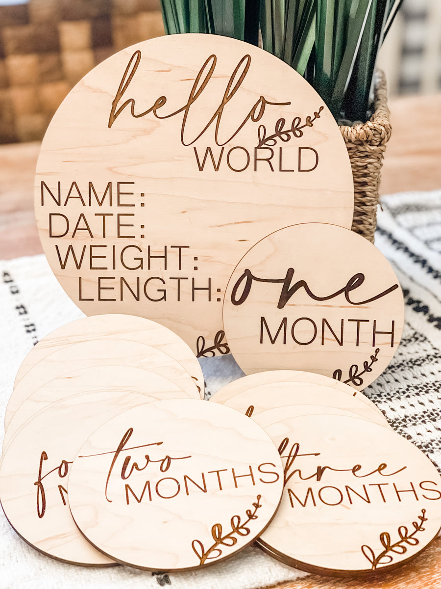 Watch Me Grow Monthly Milestone Baby Prop – Creative Work of Heart